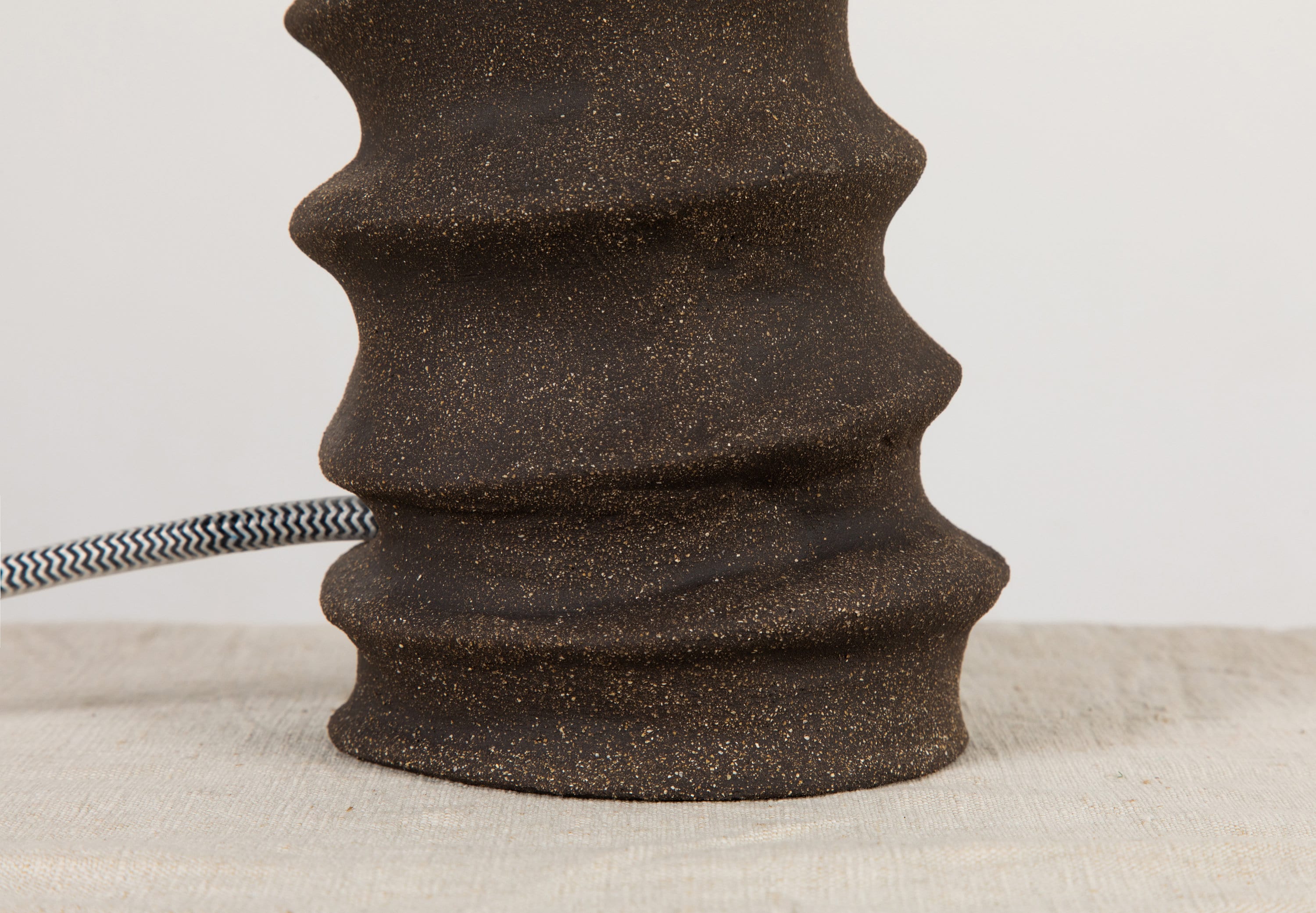 Handmade Ceramic Light With Fabric Braided Cable - Etsy