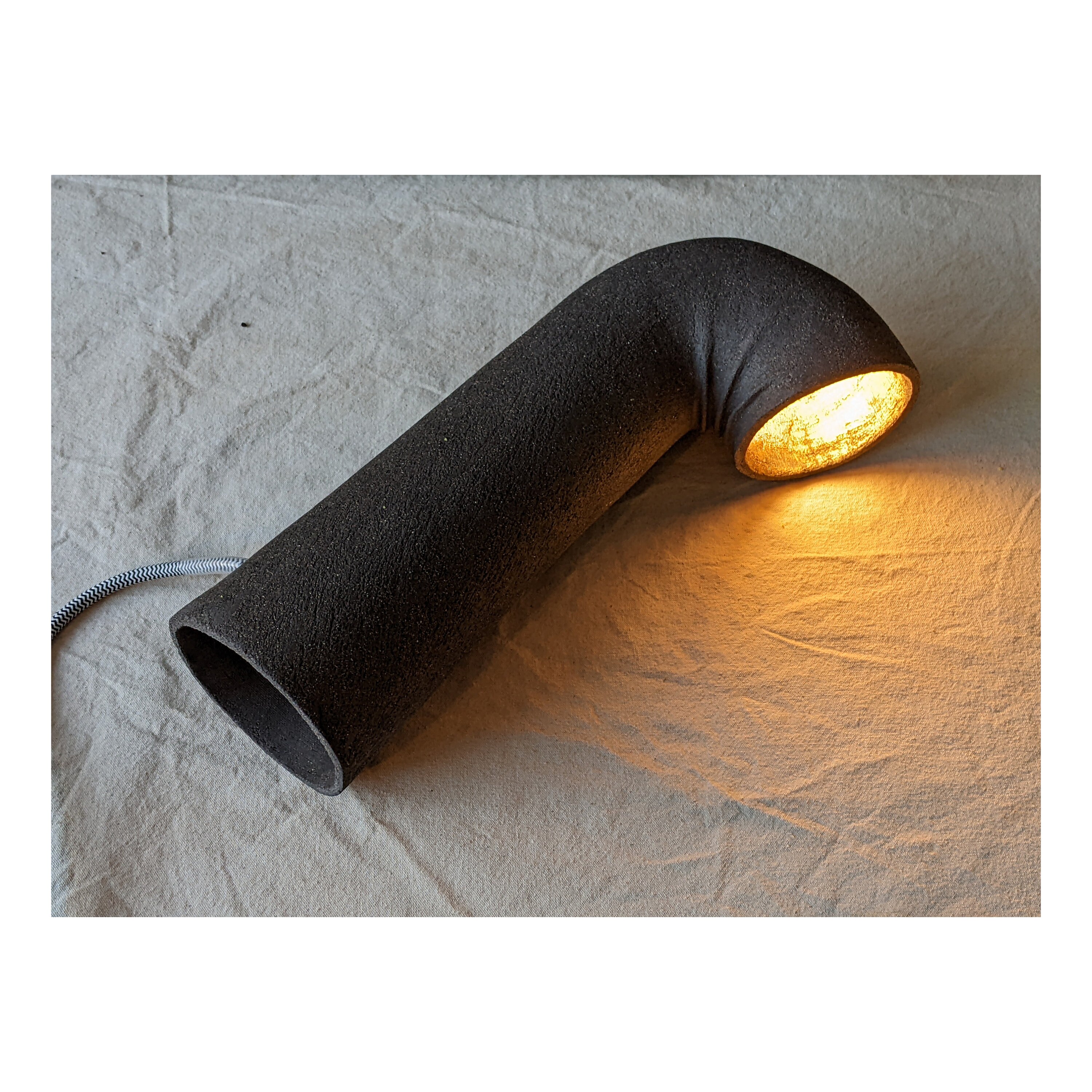 Handmade Ceramic Light With Fabric Braided Cable - Etsy