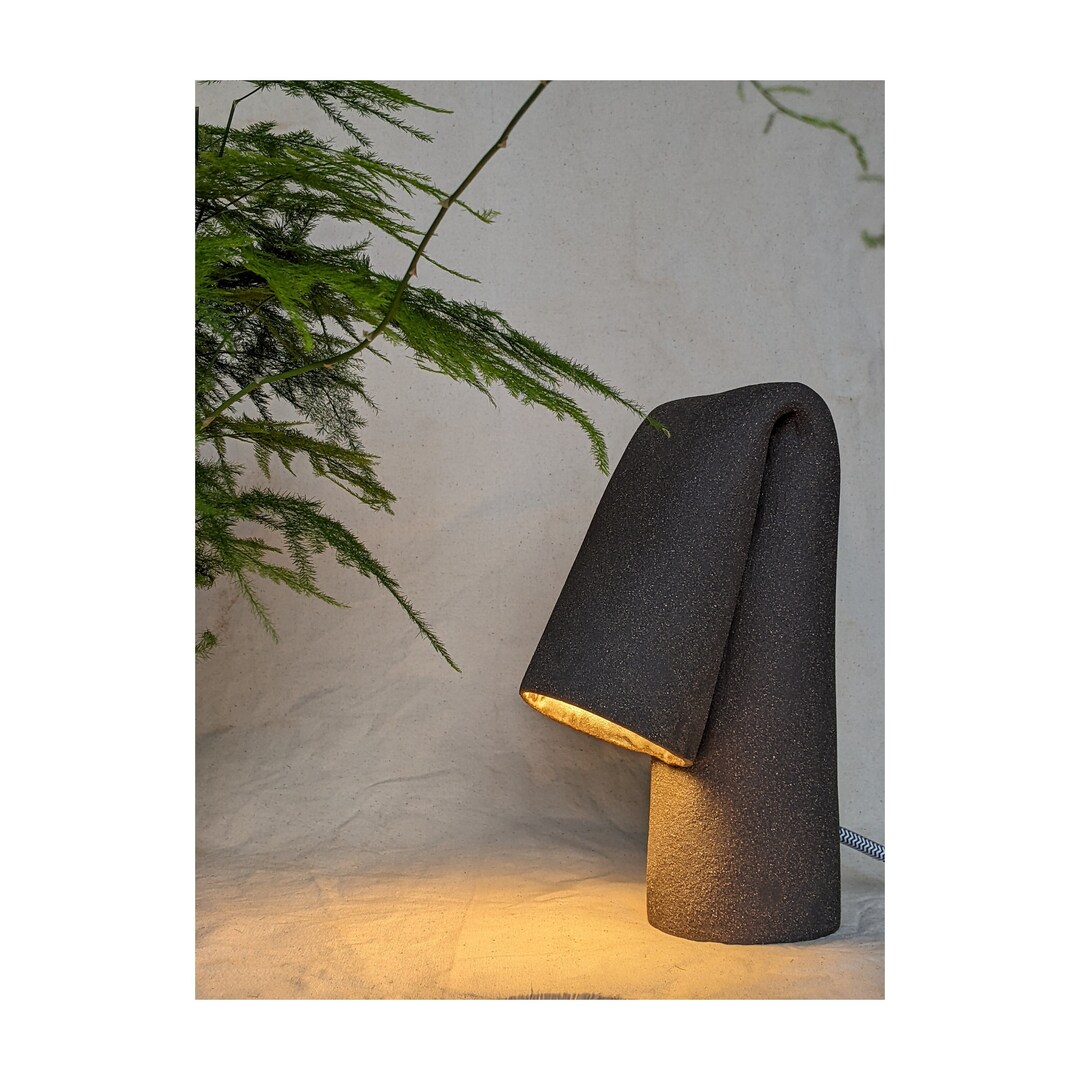 Handmade Ceramic Light With Fabric Braided Cable - Etsy