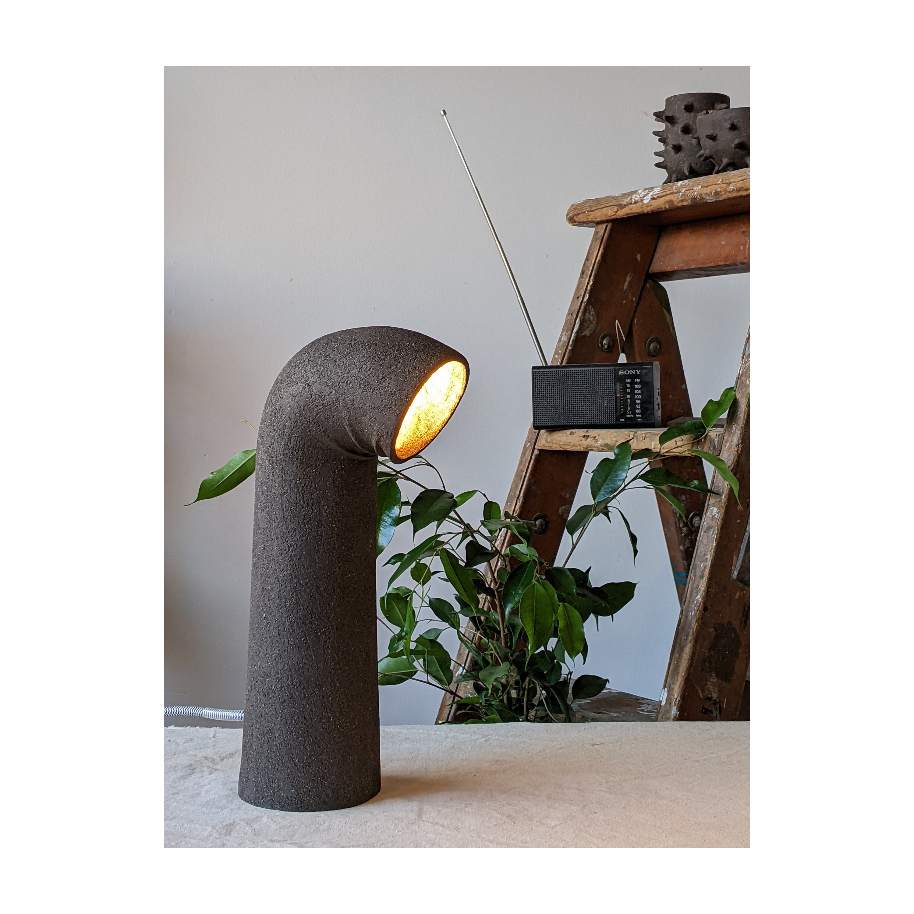 Handmade Ceramic Light With Fabric Braided Cable - Etsy