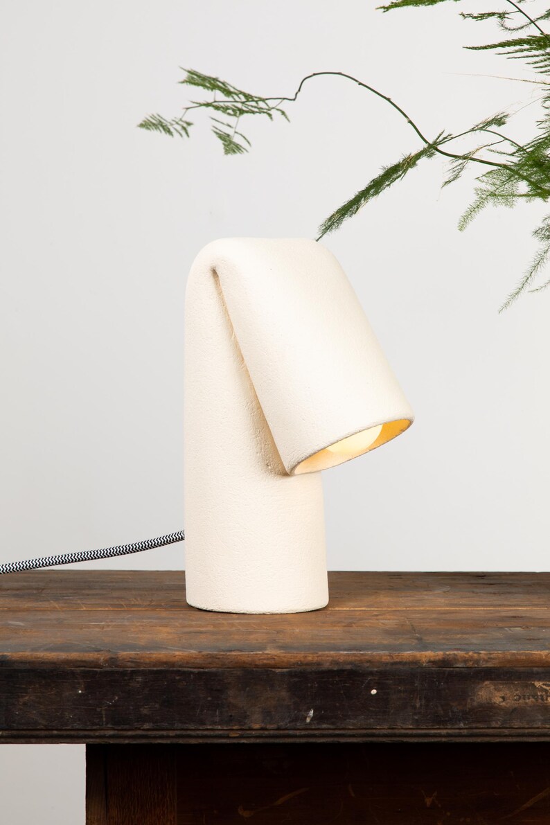 Handmade Ceramic Desk Lamp: Unique Sculptural Lighting, Minimalist ...
