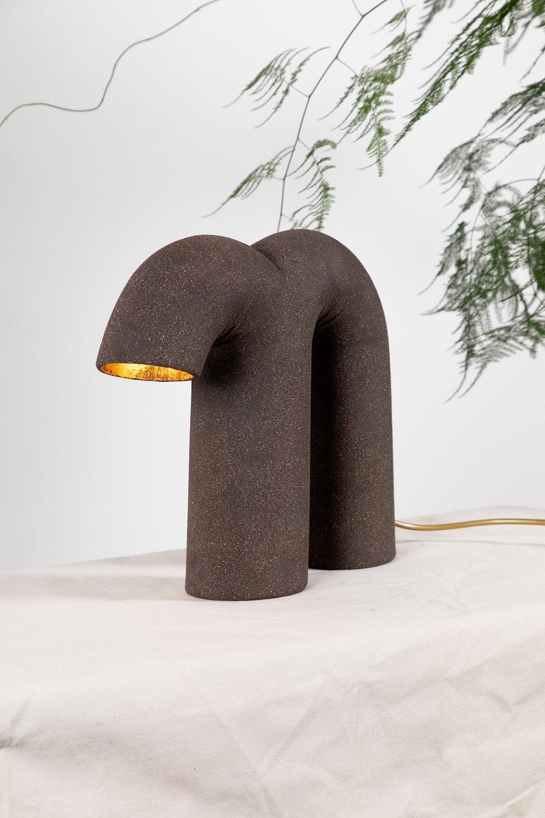 Sculptural Ceramic Light | Handmade | Contemporary Design | Black ...