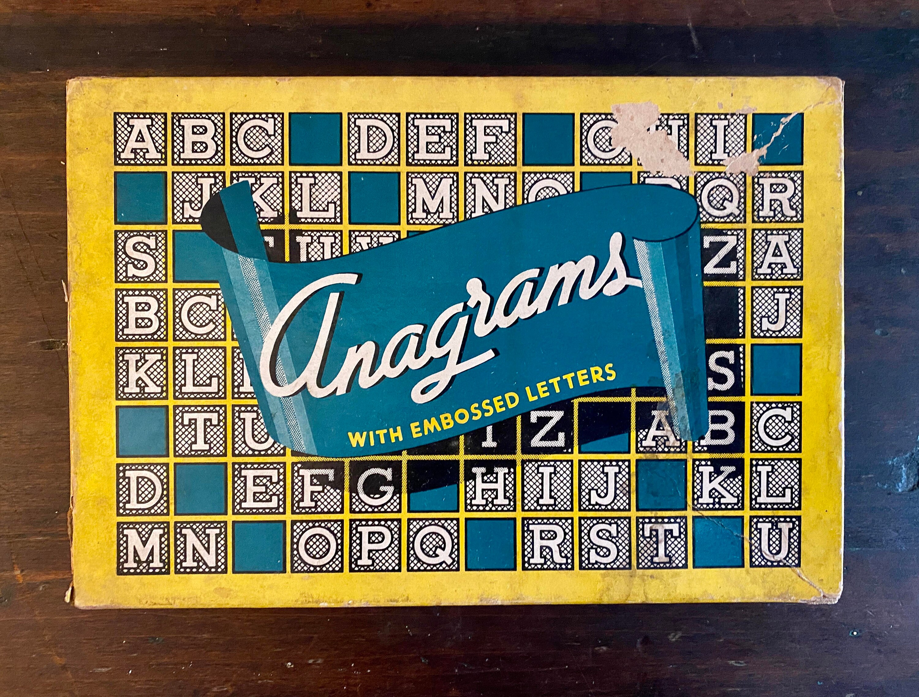 Vintage ANAGRAMS Toy Game Alphabet Spelling Crossword Puzzle ...