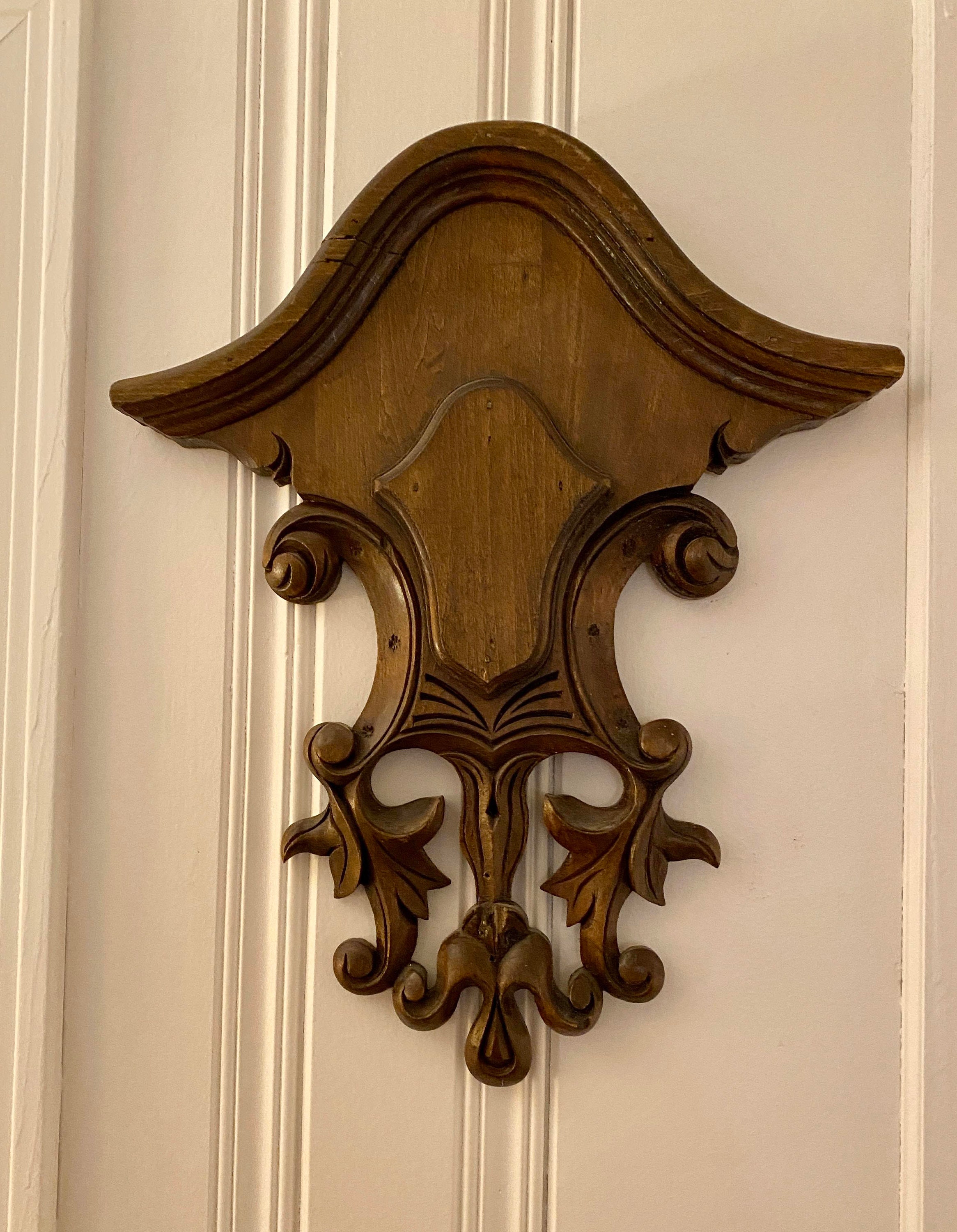 LARGE Antique Black Forest Victorian Carved Wood Pediment - Etsy