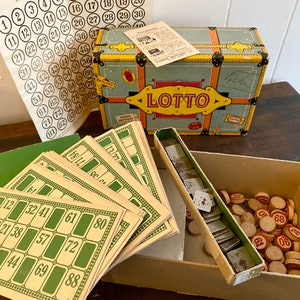 Great Vintage 1940s-50s LOTTO Game by Parker Brothers With Wood and ...