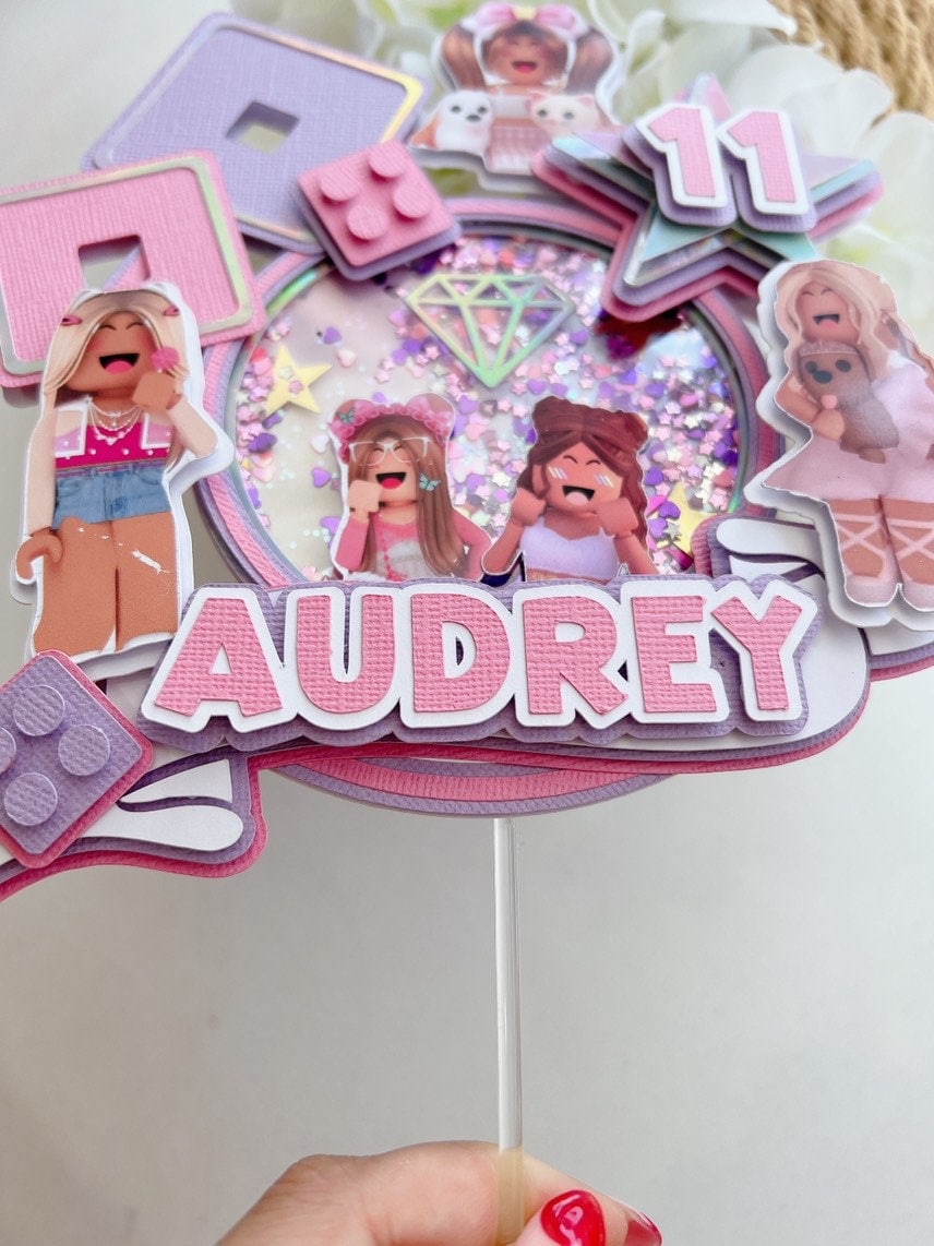 Roblox Themed 3D Shaker Cake Topper Personalised Cake Topper - Etsy ...