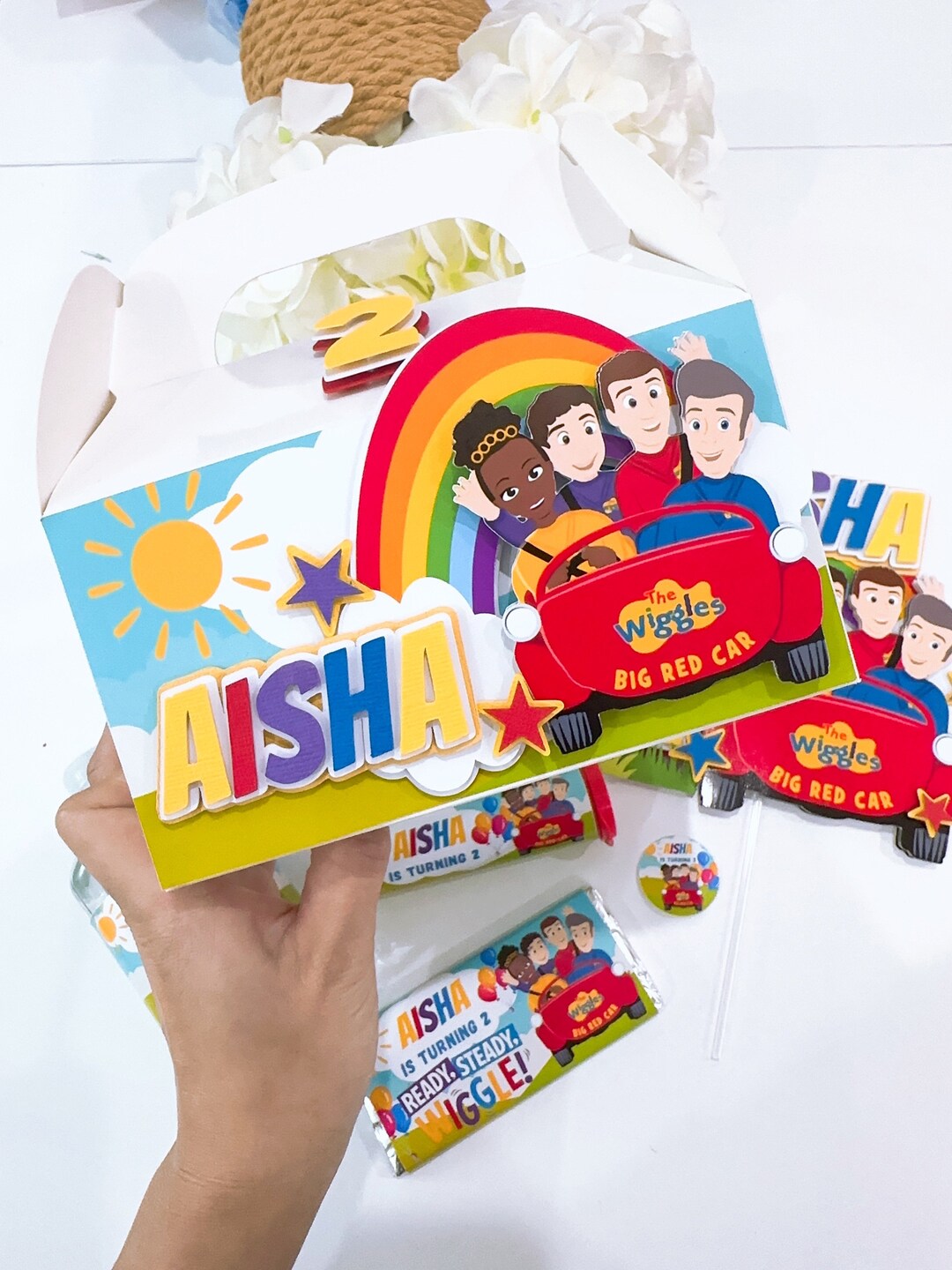 Wiggles 3D Favour Box | Personalised Lolly Box | Birthday Cake Topper ...