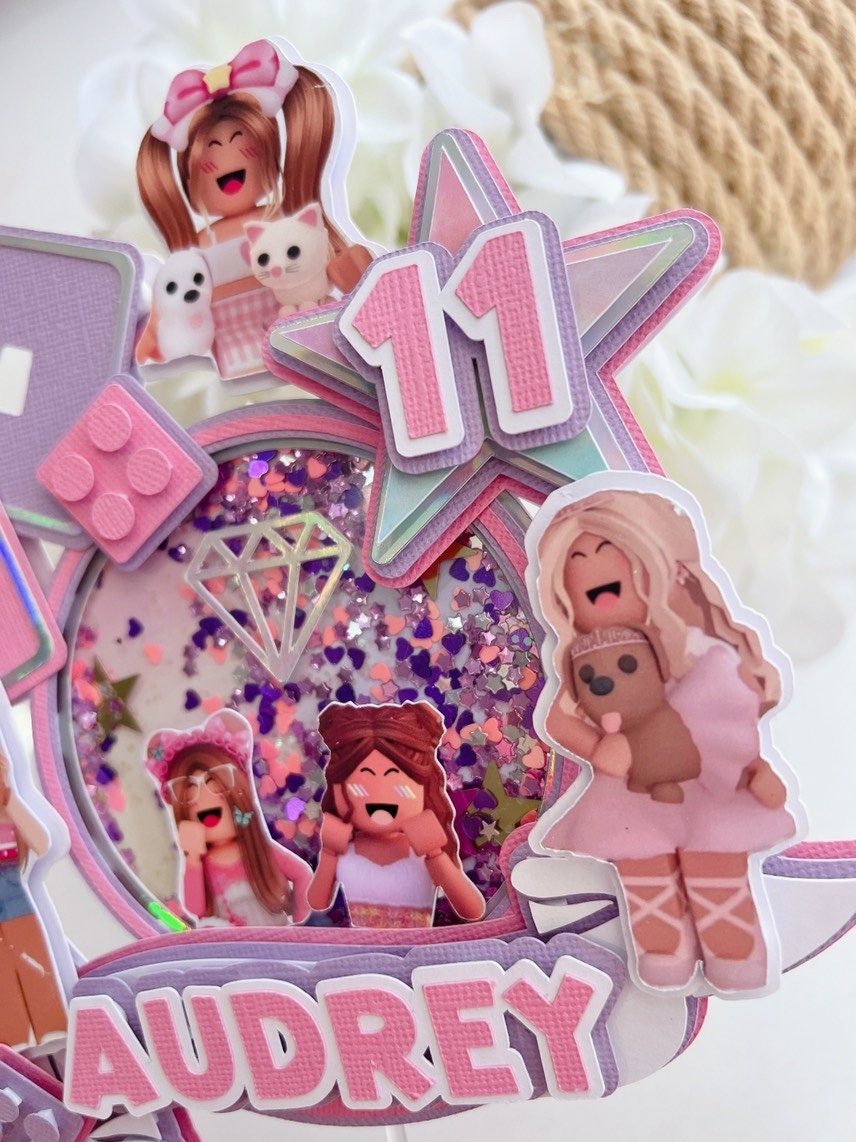 Roblox Themed 3D Shaker Cake Topper Personalised Cake Topper - Etsy ...