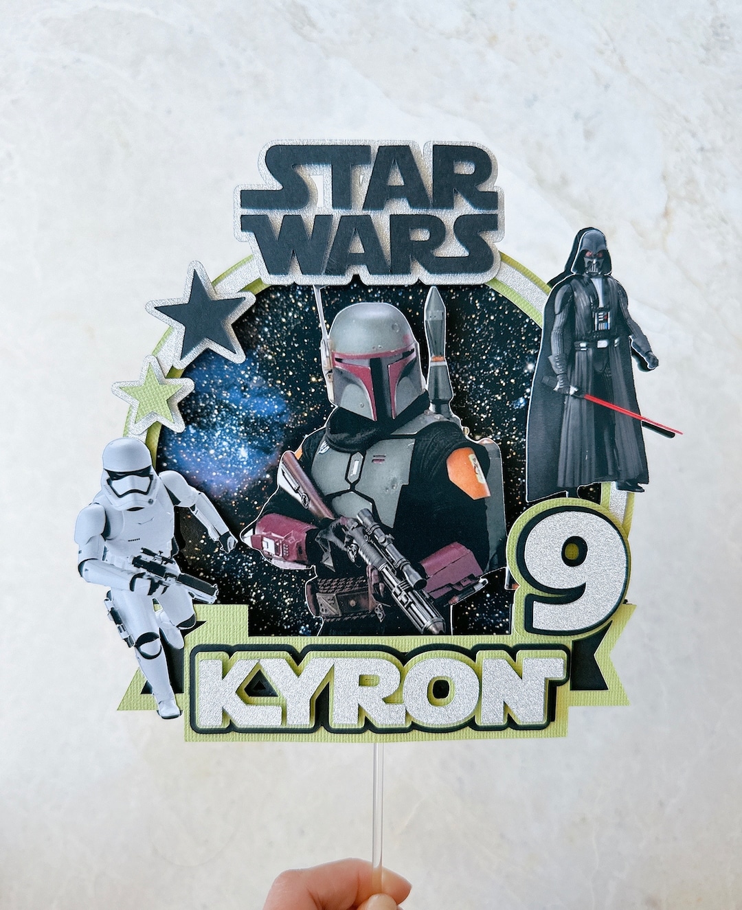 Boba Fett 3D Cake Topper | Birthday Cake Toppers | Star Wars | Parties ...
