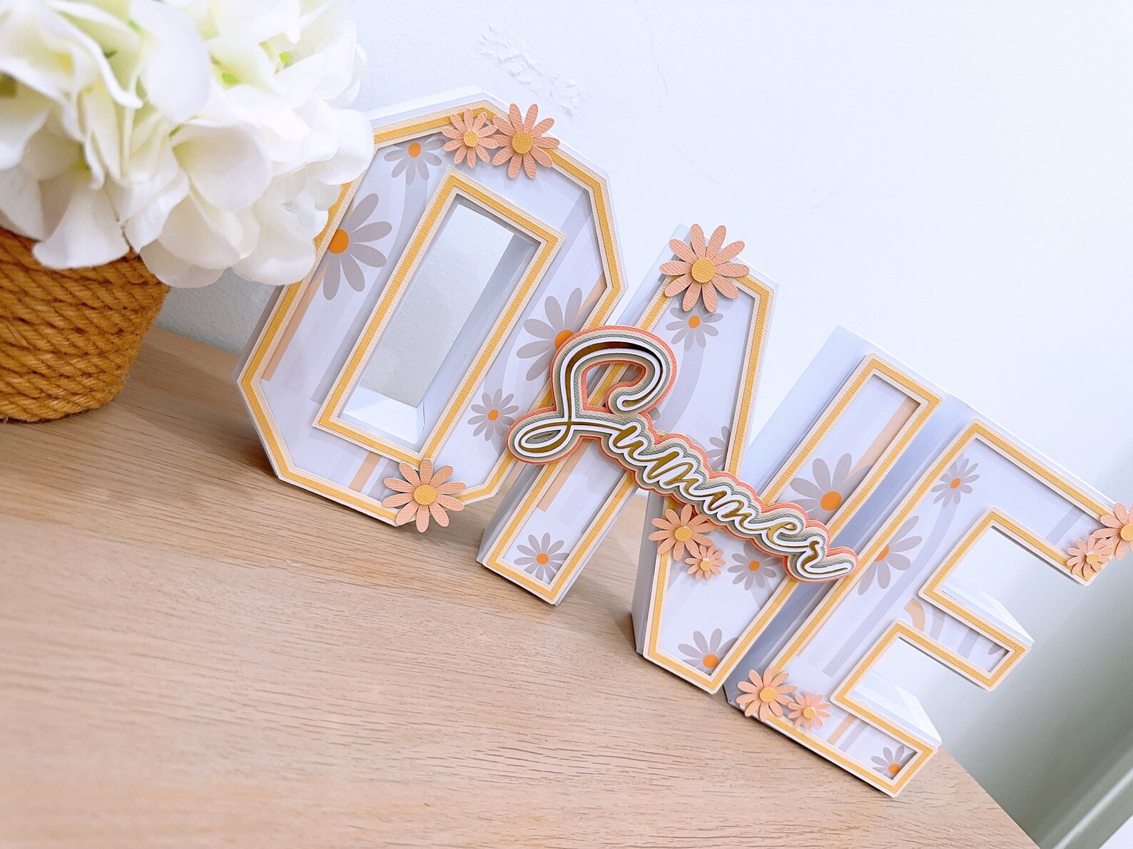Daisy Themed 3D Letter Box | Birthday Parties | Topper | Number Box ...