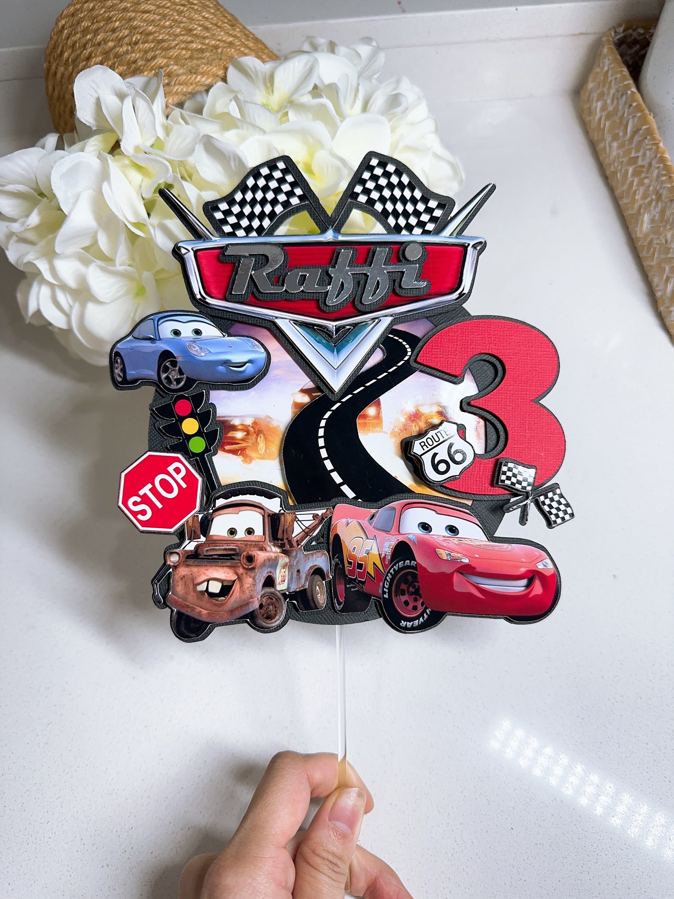 Cars 3D Cake Topper Lightning Mcqueen Cars Birthday Cake - Etsy Australia