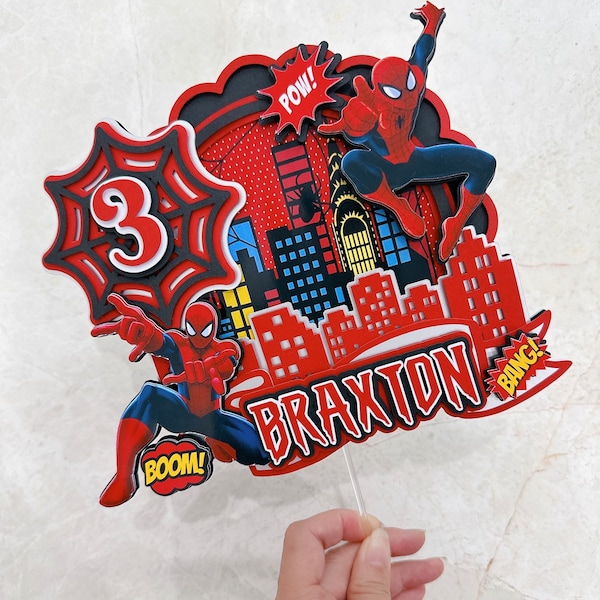 Spiderman Cake Topper - Etsy Australia