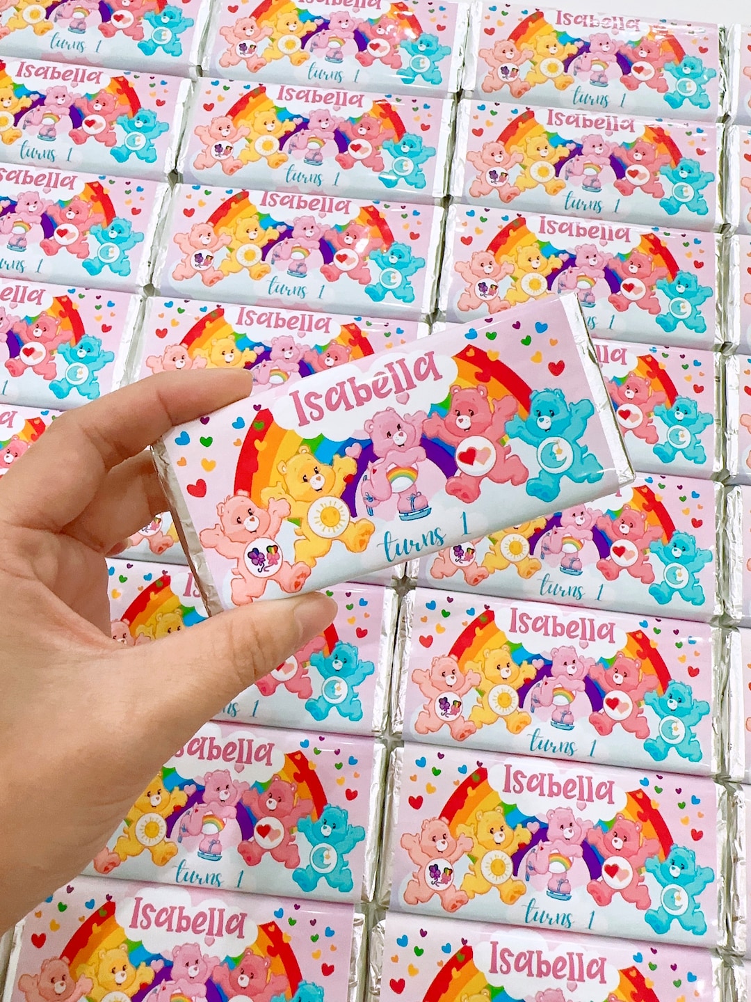 Care Bear Chocolate Bar Wrapper | Personalized Birthday Party Favor ...