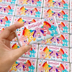 Care Bear Chocolate Bar Wrapper | Personalized Birthday Party Favor ...
