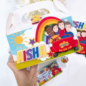 Wiggles 3D Favour Box | Personalised Lolly Box | Birthday Cake Topper ...