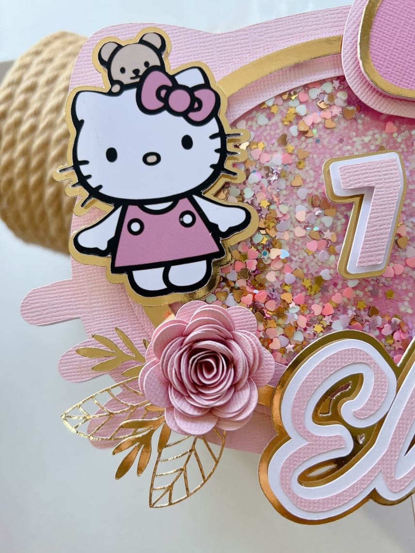 Kitty 3D Shaker Cake Topper Personalised Cake Topper - Etsy Australia