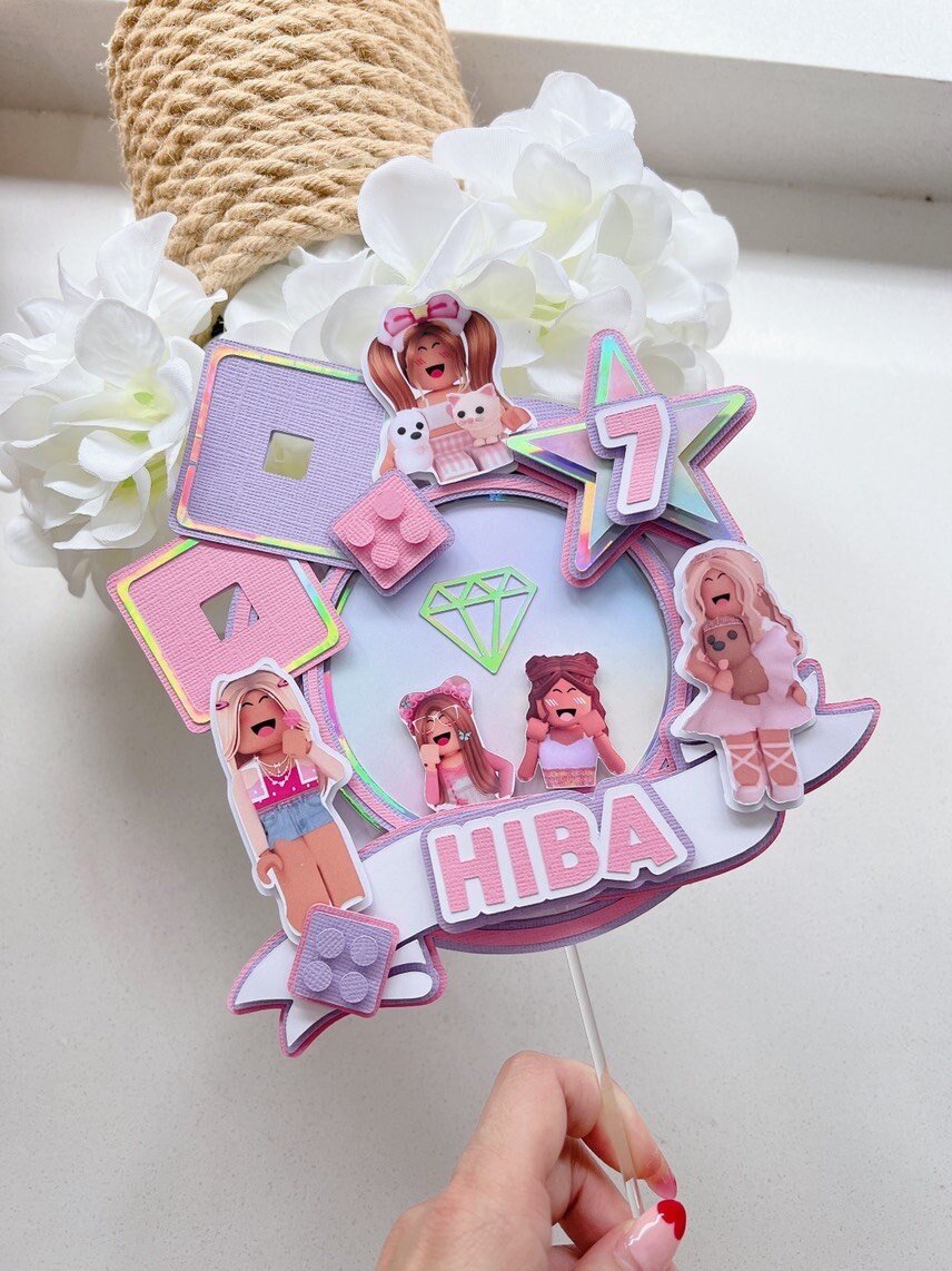 Roblox Themed 3D Shaker Cake Topper Personalised Cake Topper - Etsy ...