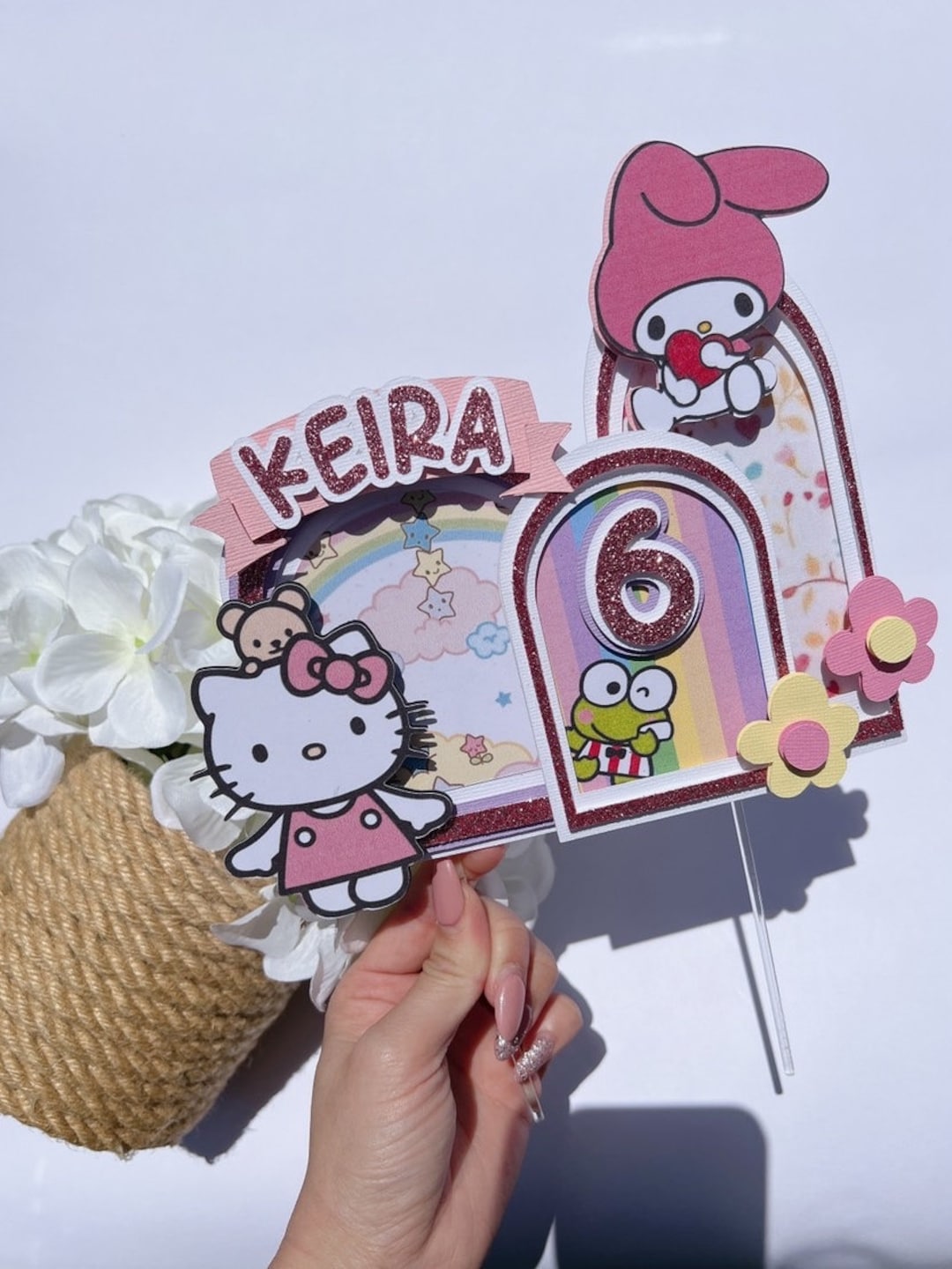 Hello Kitty 3D Cake Topper - Etsy