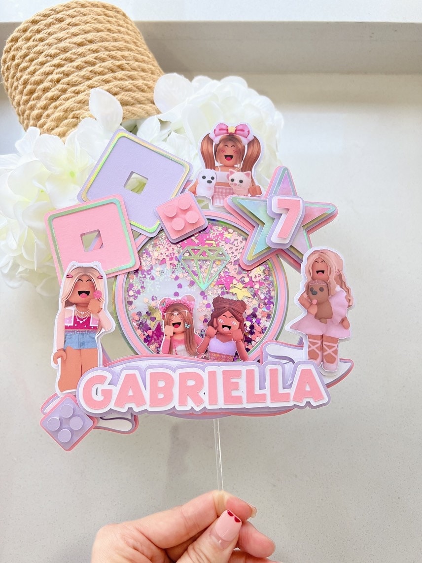 Roblox Themed 3D Shaker Cake Topper Personalised Cake Topper - Etsy ...