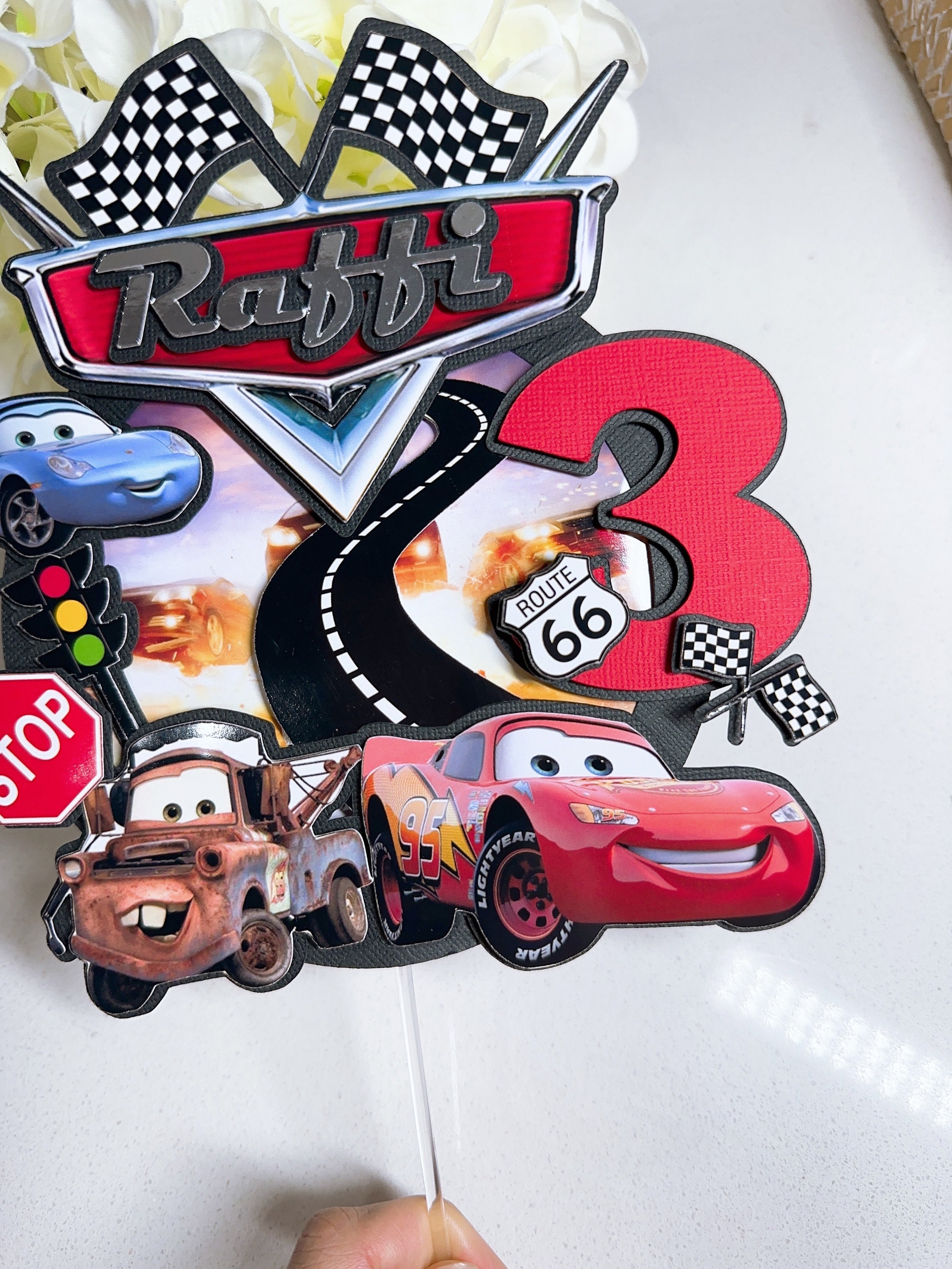 Cars 3D Cake Topper Lightning Mcqueen Cars Birthday Cake - Etsy Australia