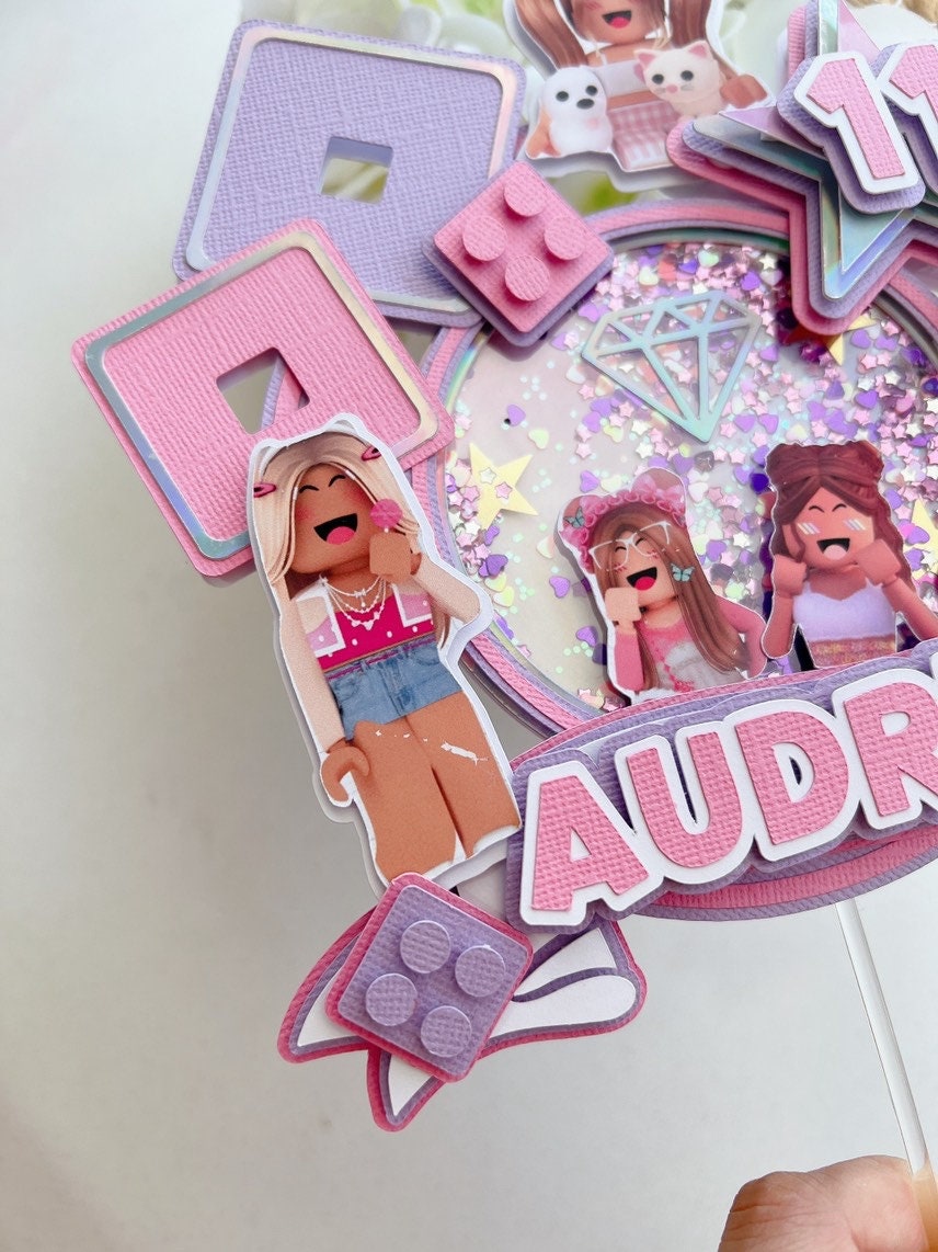 Roblox Themed 3D Shaker Cake Topper Personalised Cake Topper - Etsy ...