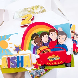 Wiggles 3D Favour Box | Personalised Lolly Box | Birthday Cake Topper ...