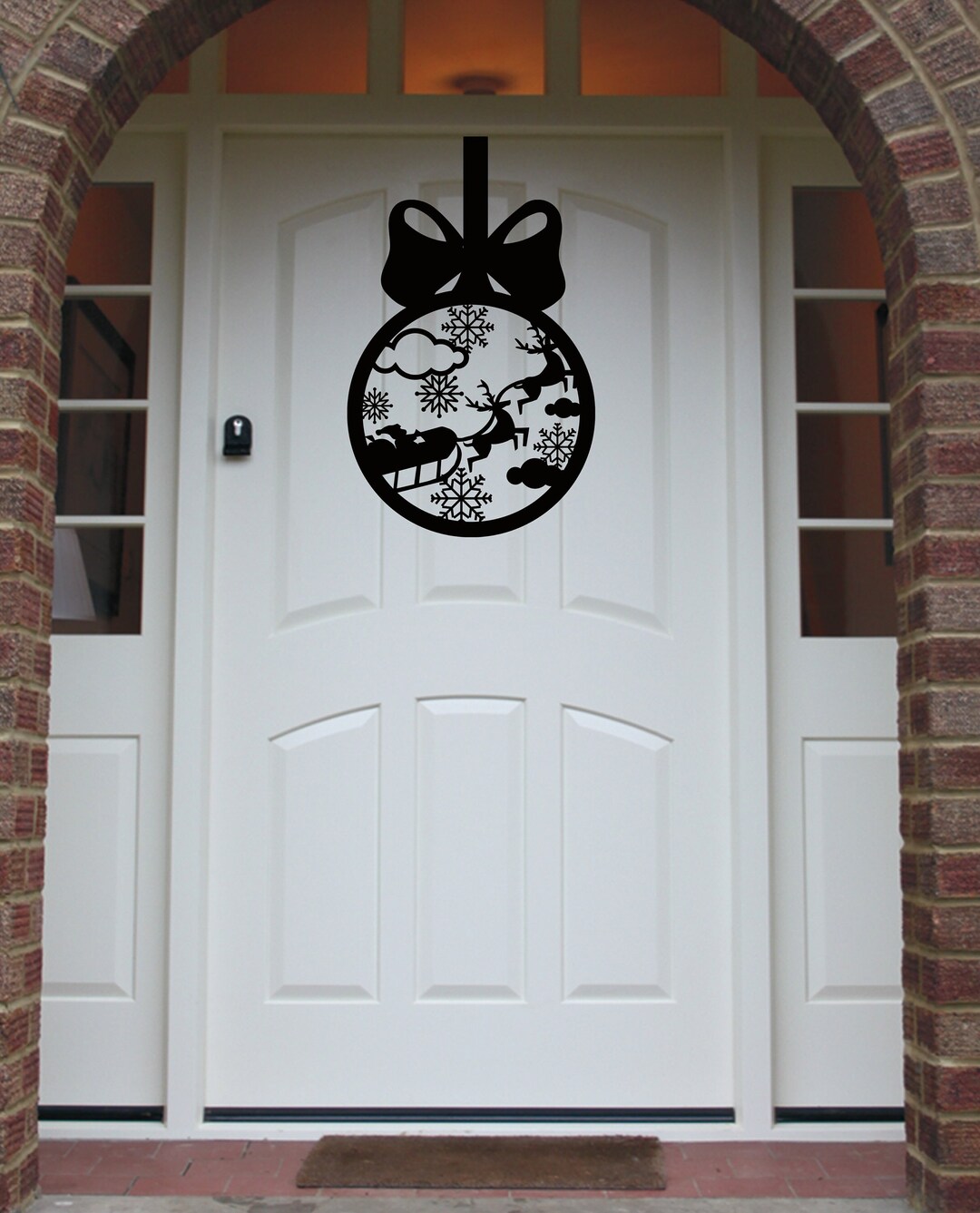 Santa Front Door Sign, Christmas Decor, Metal Sign. - Etsy