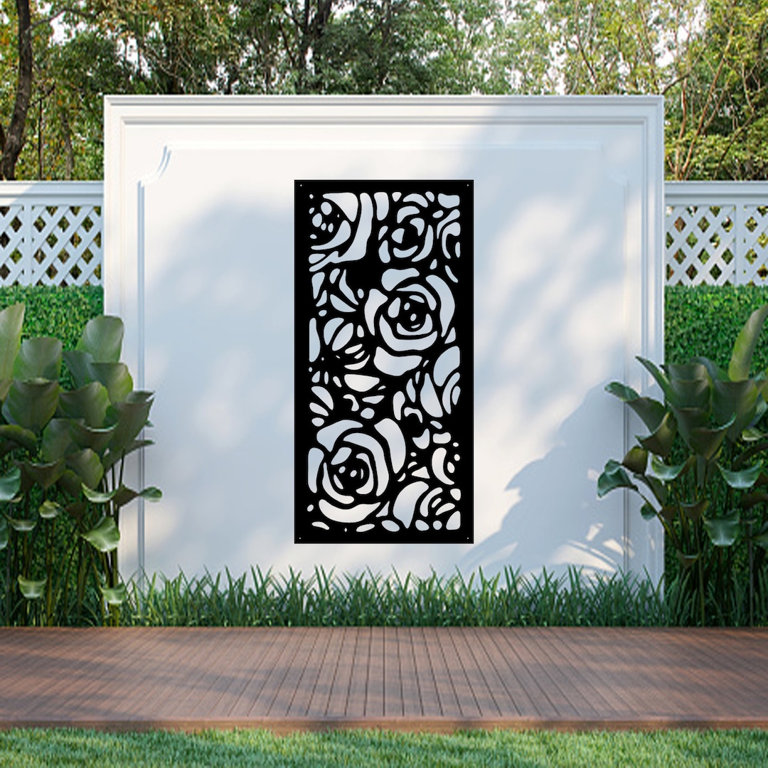 Rose Screen, Metal Wall Art, Garden Screens, Garden Decor - Etsy