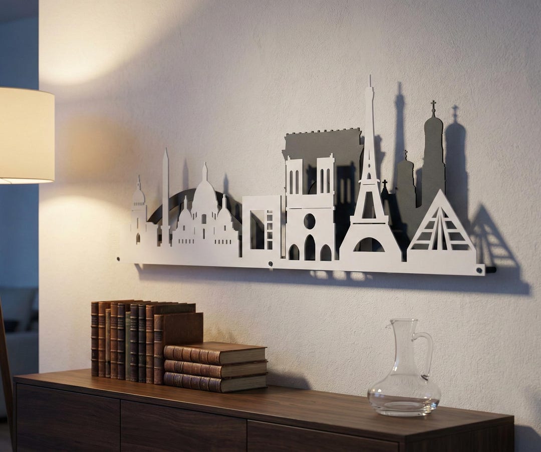 Paris Skyline, Metal Wall Art, 2D, Home Decor - Etsy