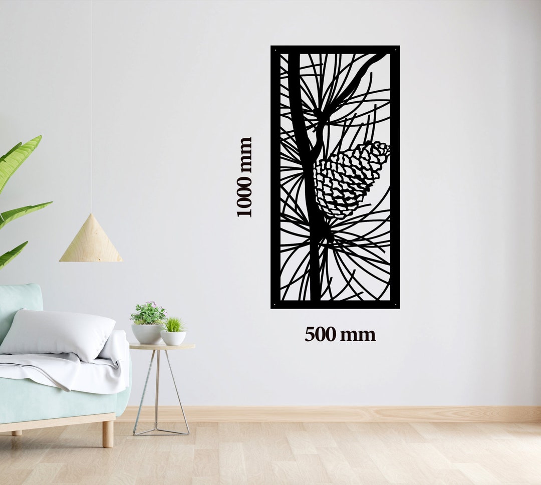 Metal Wall Art Pine Cone, Home Decor, Metal Decor, Modern Wall Art - Etsy