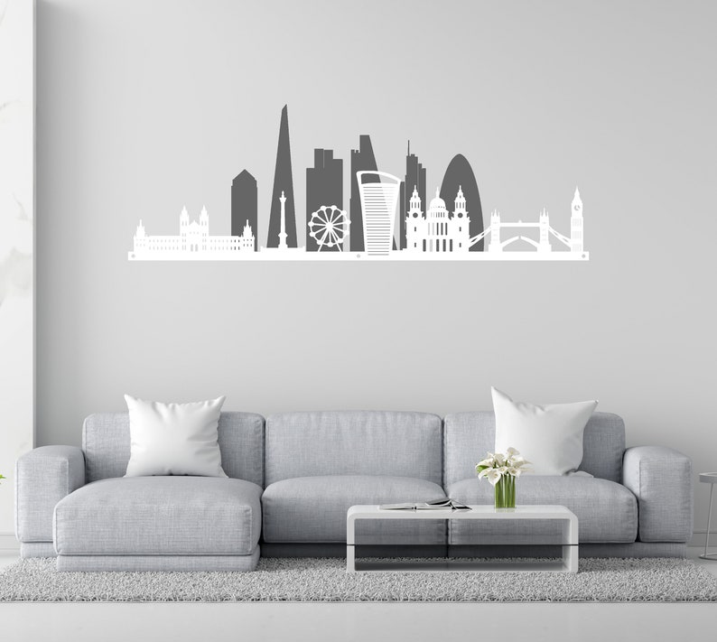London Skyline Metal Wall Art 2D Wall Art Modern Wall Art - Etsy