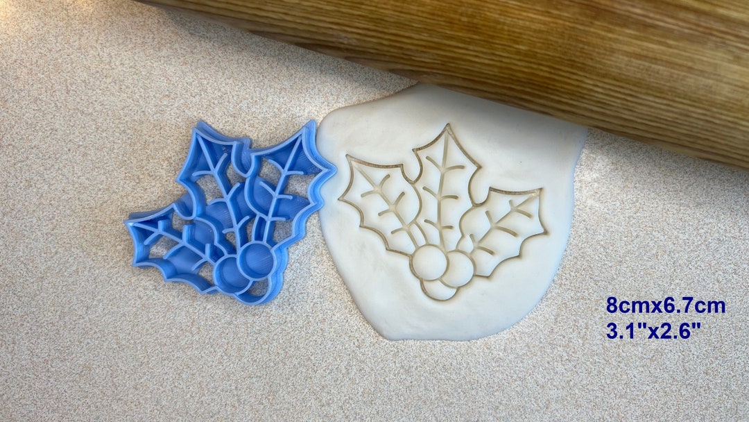 Christmas Holly Cookie Cutter by Treats&prints - Etsy