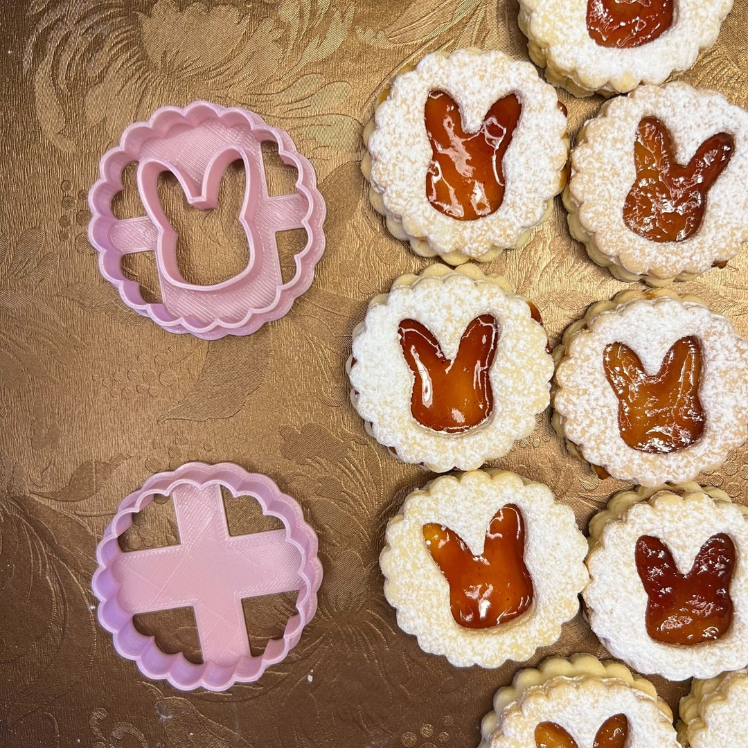 Bunny Linzer Cookie Cutter by Treats&prints - Etsy