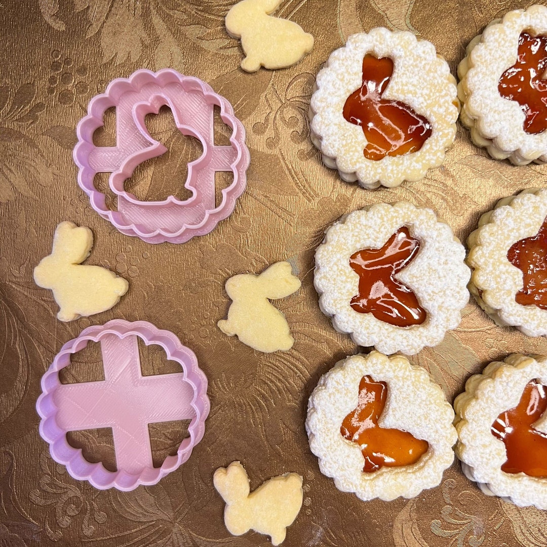 Bunny Linzer Cookie Cutters by Treats&prints - Etsy