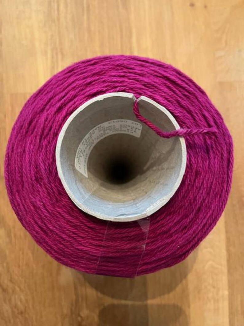 Abbey Rose #32 (deep Magenta) Cotton Yarn Cone - 15.4 Oz, Worsted ...