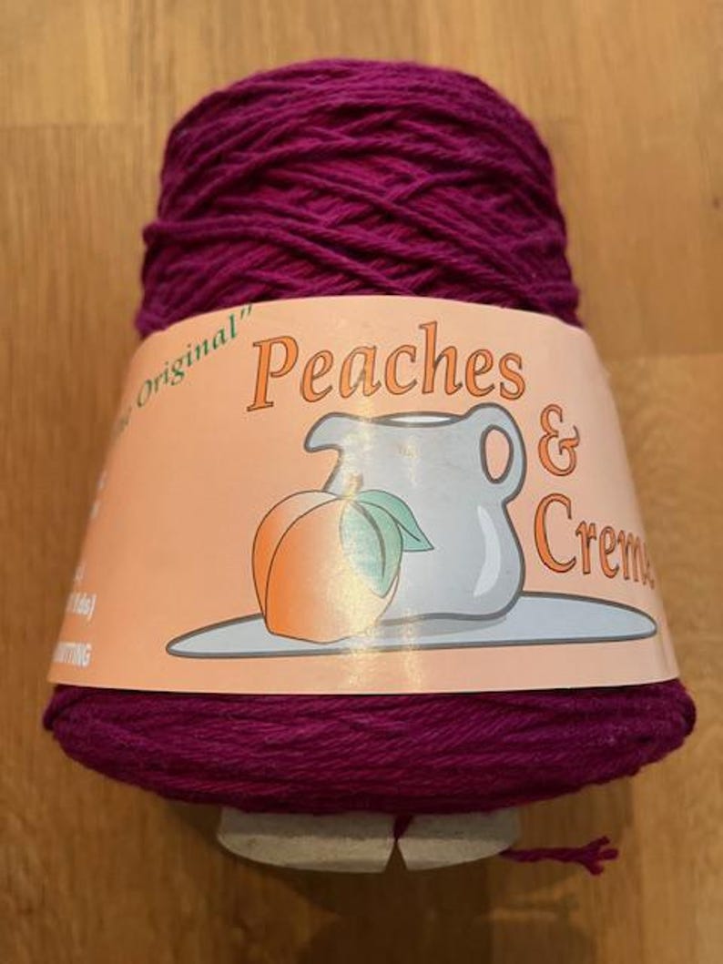 Abbey Rose #32 (deep Magenta) Cotton Yarn Cone - 15.4 Oz, Worsted ...