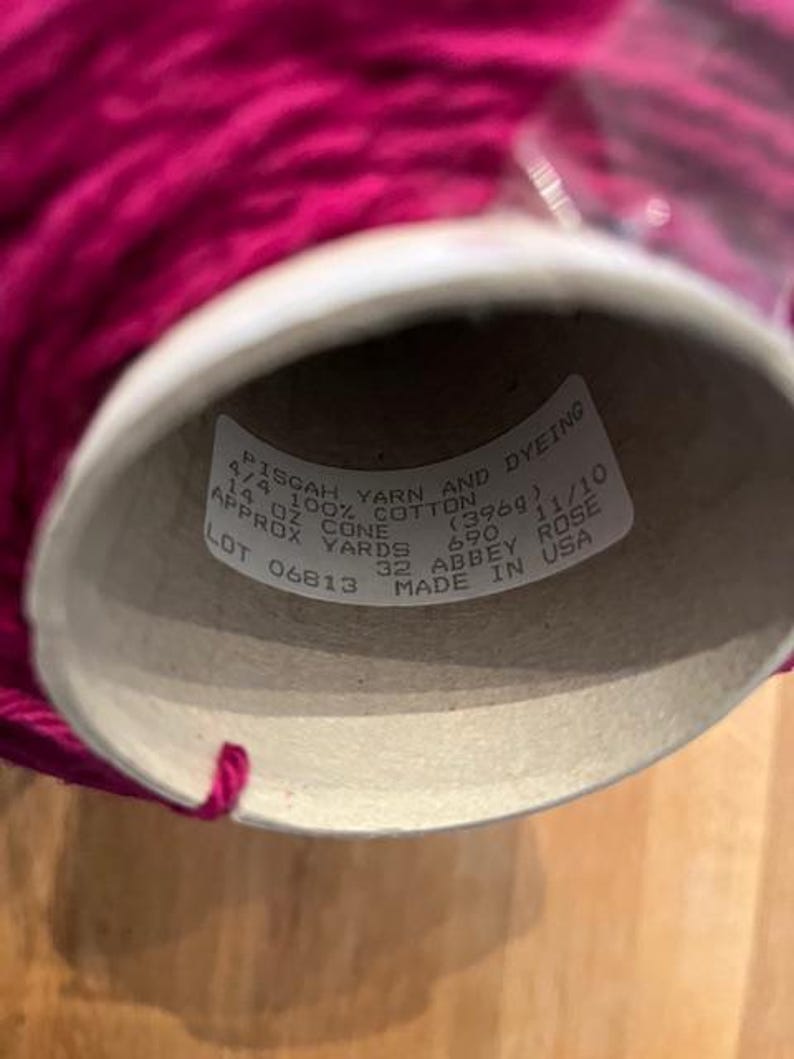 Abbey Rose #32 (deep Magenta) Cotton Yarn Cone - 15.4 Oz, Worsted ...