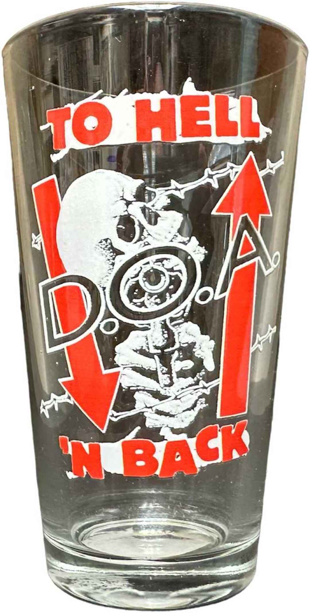 D.O.A. "to HELL 'N Back" Pint Glass - Etsy