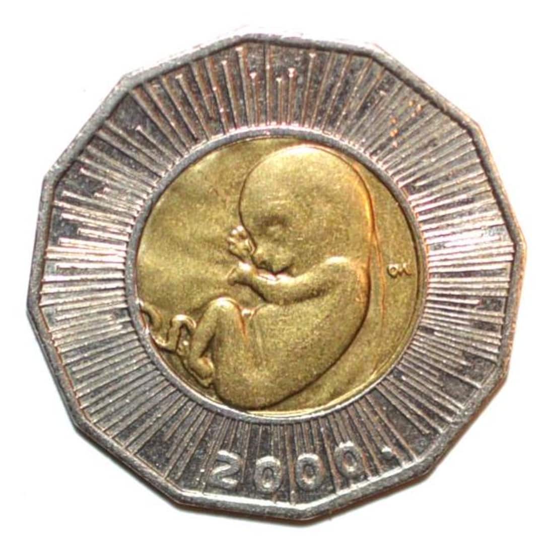 Croatia 25 Kuna 2000. Human Fetus Coin - Etsy