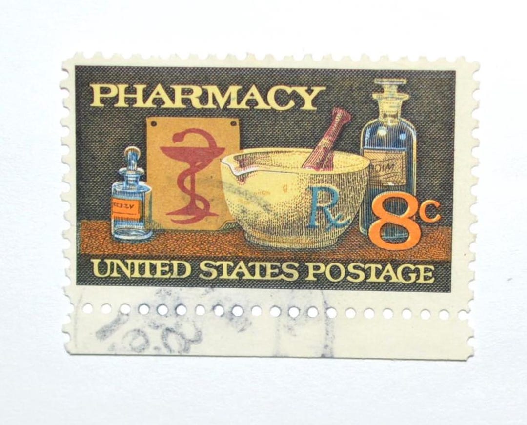 United States Postage, 8c 1972. Pharmacy Used Stamp - Etsy