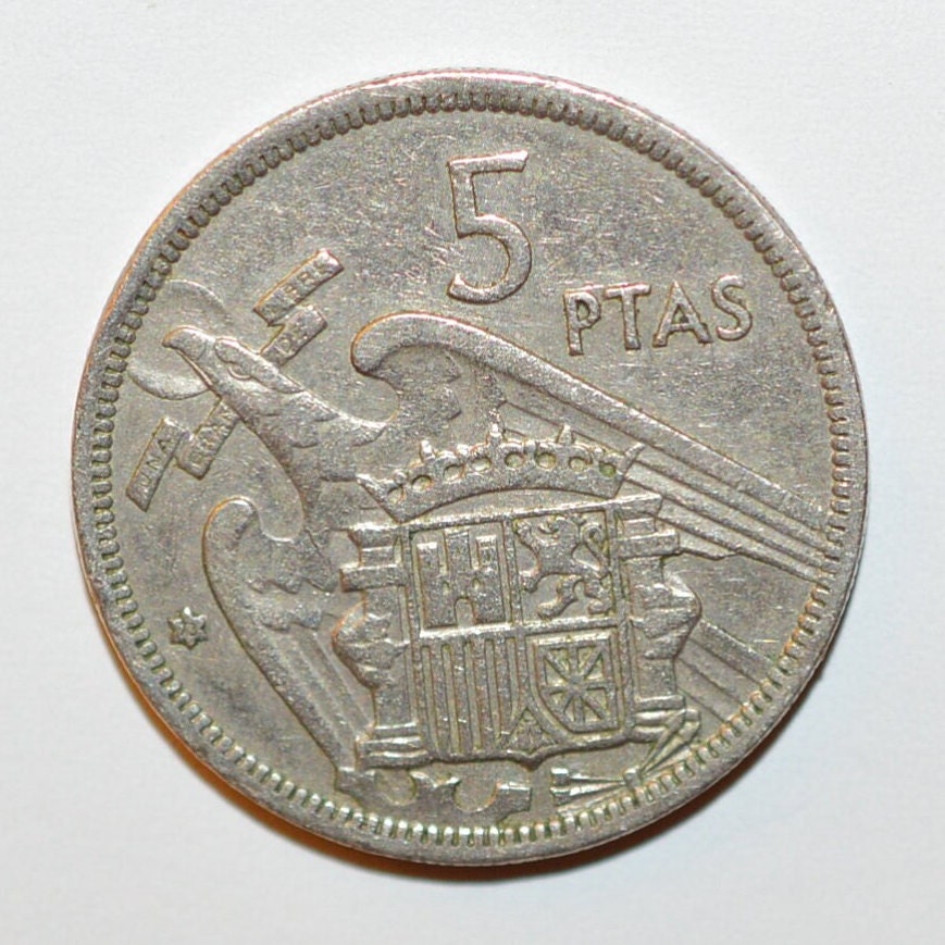 Spain 5 Ptas 1957. Francisco Franco Coin - Etsy