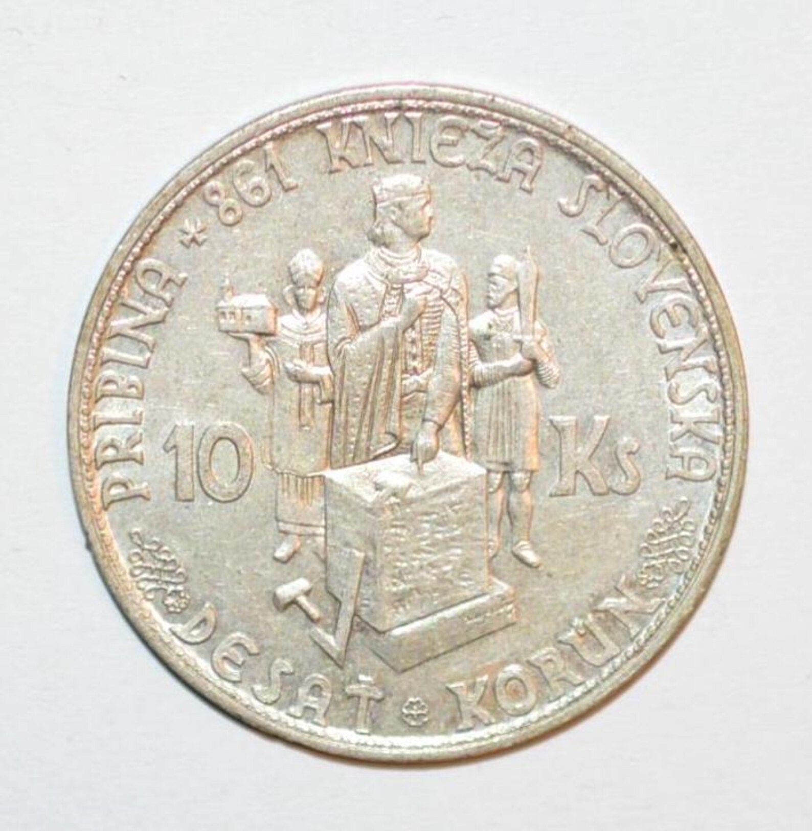 10 Korún Prince Pribina Slovakia Silver Coin - Etsy