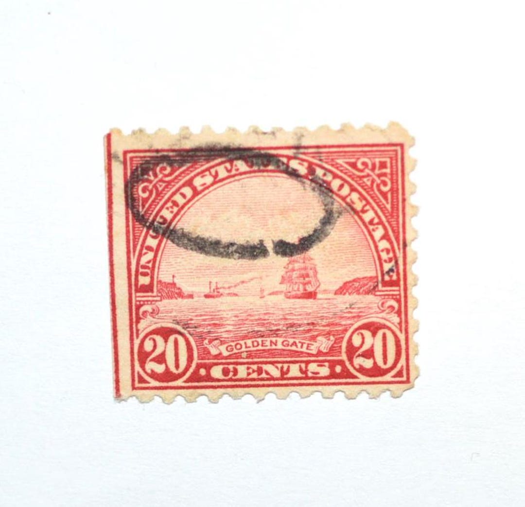 United States Postage U.S. Rare - Golden Gate Stamp 1931. 20 Cents Red ...
