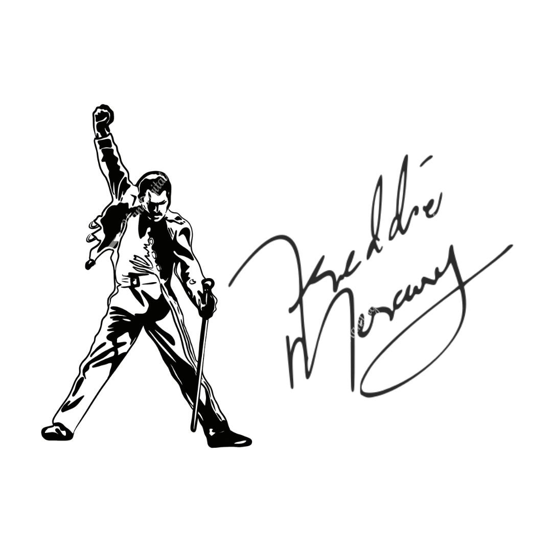Freddie Mercury Signature SVG File PNG transparent | Etsy