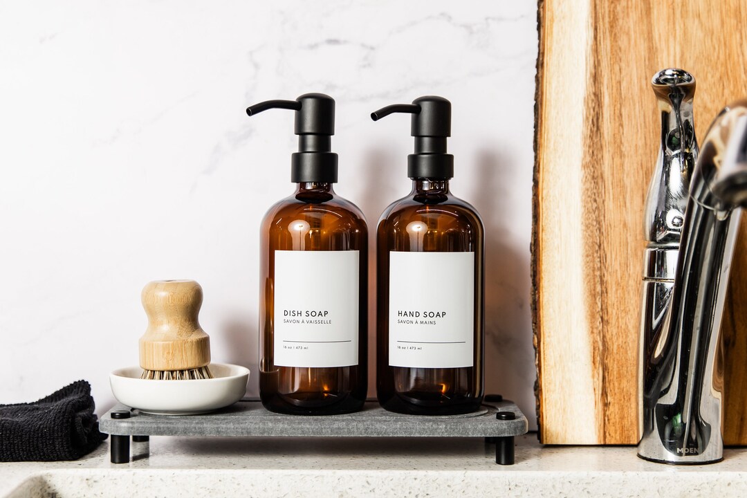 Set of 2, Hand Soap Dish Soap Set, Hand Soap Dispenser, Housewarming ...