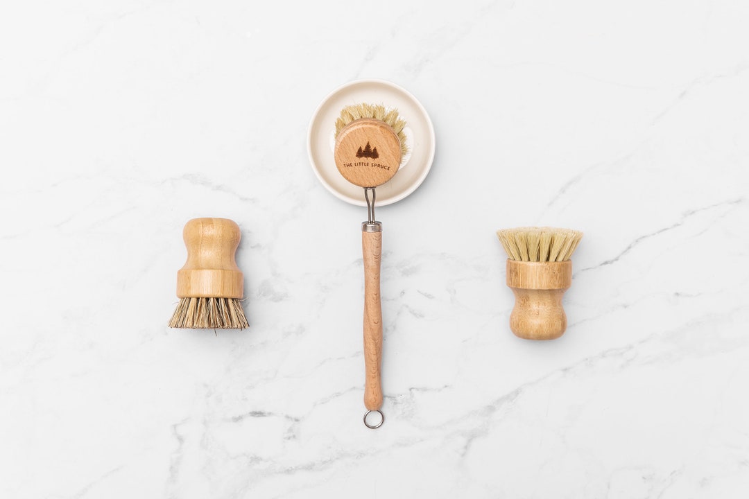 Bamboo Dish Brush: Sisal Palm Fiber, Zero Waste Kitchen - Etsy