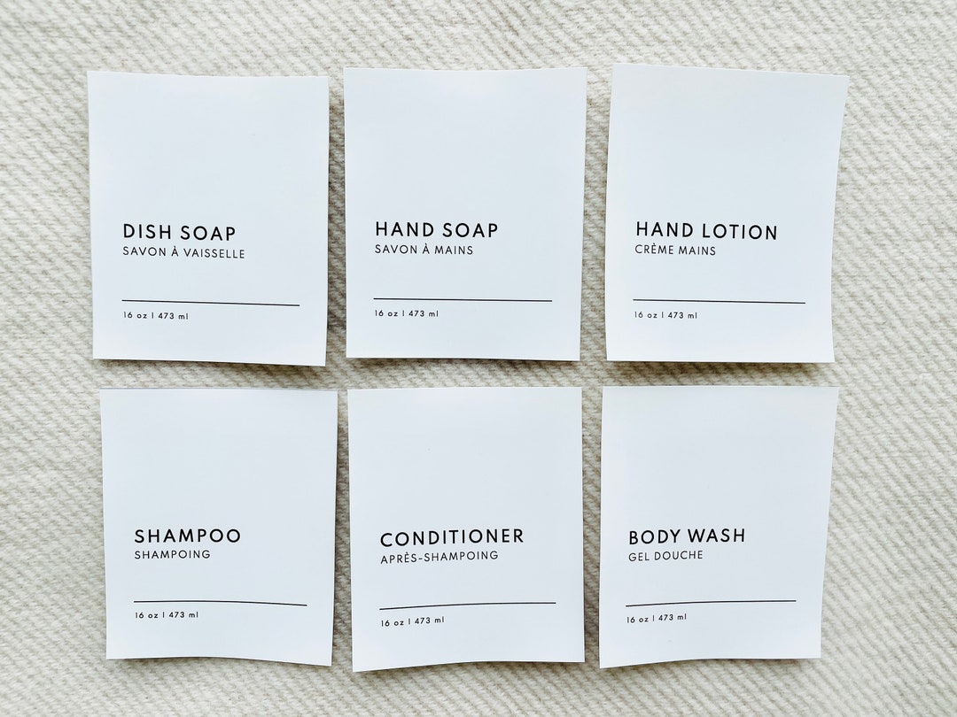 Minimalist Labels, Custom, French Labels, Home Organization, Bathroom ...