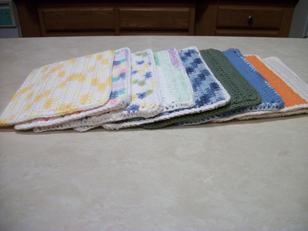 Homemade Crochet Pot Holders Different Colors Extra Thick - Etsy