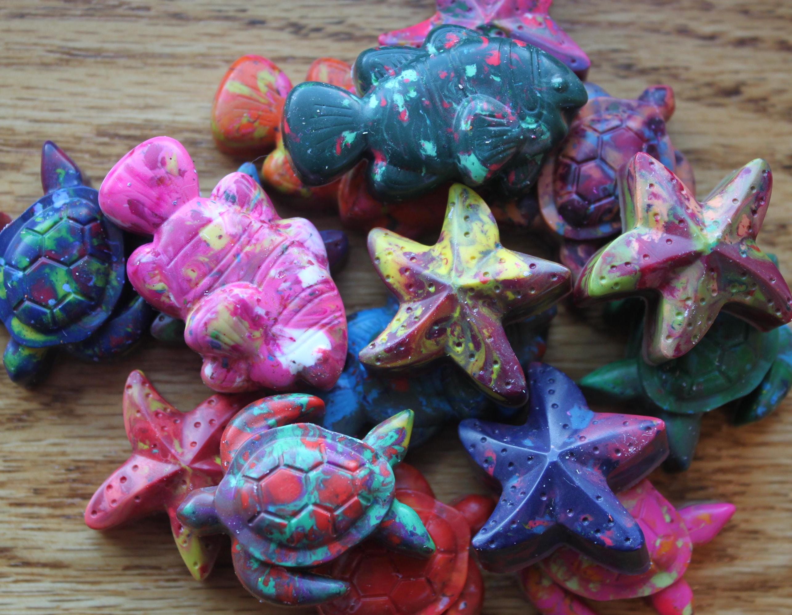 Assorted Summer Sea Beach Coloring Crayons Fish, Sea Turtles, and ...