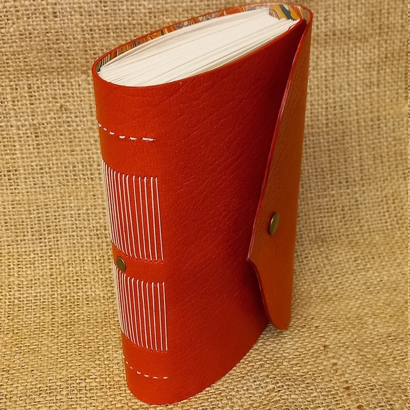 Red Leather Journal - Etsy
